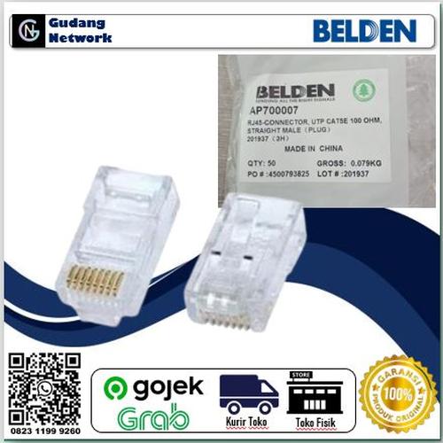 Jual Belden RJ45 Connector Cat.5 (Konektor RJ-45 Cat5 : AP700007 ...