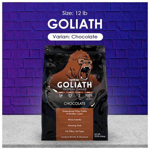 Jual SYNTRAX GOLIATH PROTEIN GAINER 12 LB - CHOCOLATE - SUSU FITNESS ...