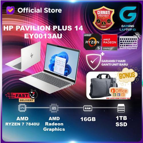 Promo HP PAVILION PLUS 14 EY0013AU OLED RYZEN 7 7840U 16GB 1TB W11+OHS ...