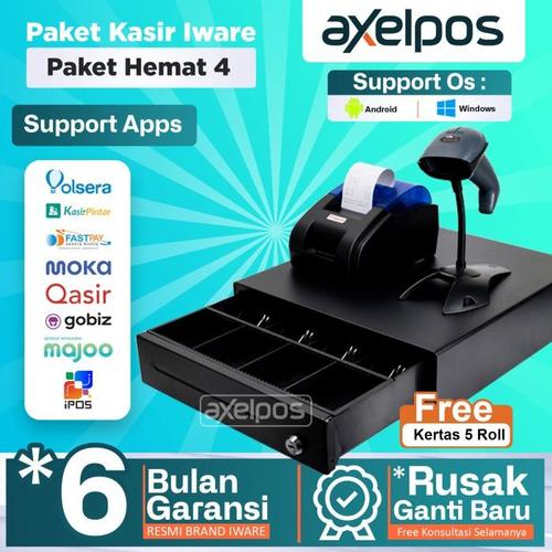 Jual PAKET ALAT KASIR/ PRINTER KASIR BLUETOOTH /LACI KASIR/ SCANNER ...