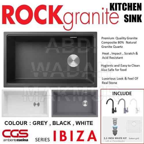 Jual KITCHEN SINK GRANITE ( CGS rock granite) IBIZA SERIES - Hitam ...
