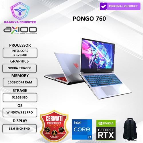 Jual Axioo Pongo 760 RTX4060 8GB i7 12650H 16gb 512gb SSD 15.6 FHD ...