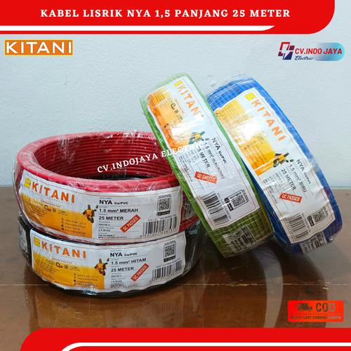 Jual Kabel Listrik NYA 1,5mm² KITANI panjang 25 meter kabel listrik ...