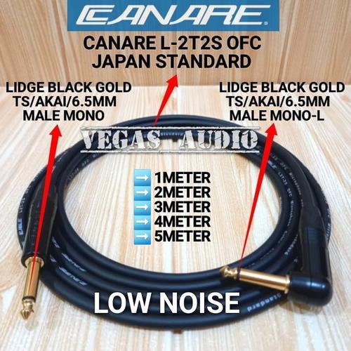 Jual KABEL GITAR GOLD PLATE JACK 6.5MM MONO-L TO 6.5MM MONO 1M-5M ...