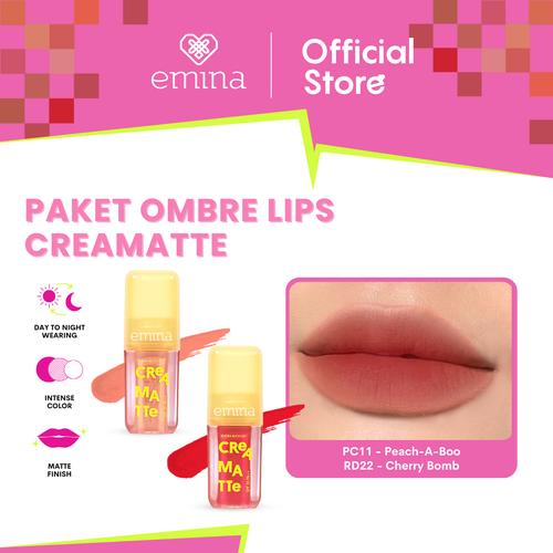 Promo PAKET Ombre Emina Creamatte Lip Cream - Peach + Cherry - Jakarta ...