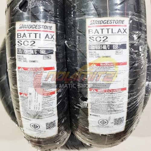 Jual Ban Battlax SC2 Japan 120/70 15 & 160/60 - 14 Depan Belakang XMAX ...