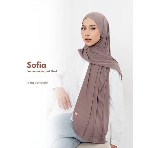 Jual Raina Signature SOFIA | Pashmina Instant Oval Jersey - Black ...
