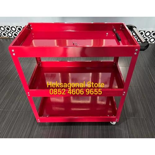 Jual Troli Bengkel Rak 3 Susun Trolly Alat Organizer Otomotif ...