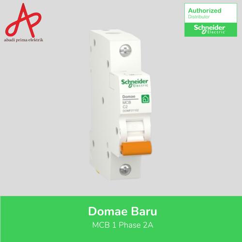 Jual Schneider Electric NEW DOMAE MCB 2A 1P - DOMF01102 Merlin Gerin ...