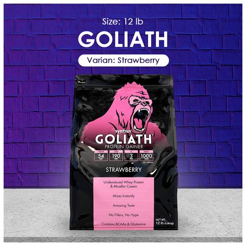 Jual SYNTRAX GOLIATH PROTEIN GAINER 12 LB - STRAWBERRY - SUSU FITNESS ...