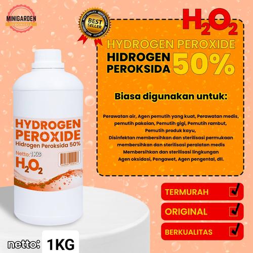 Jual HIDROGEN PEROKSIDA 50% 1KG h2o2 50% hydrogen peroxide - Kota ...