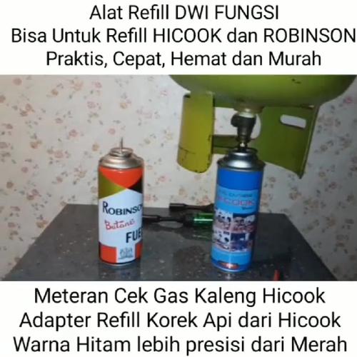 Jual Alat isi ulang refill gas kaleng portabel hicook dan robinson - 5 ...