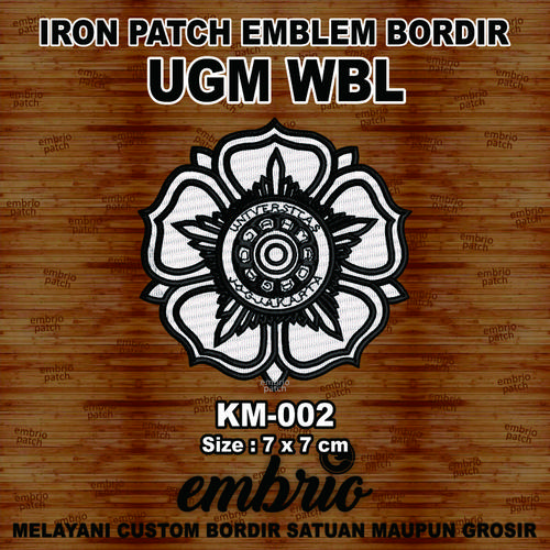Jual KM-002 Patch UGM emblem bordir logo Univ Gadjah Mada - WBL White ...