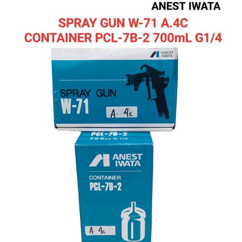 Jual ANEST IWATA Spray Gun W-71 A.4C + CONTAINER PCL-7B-2 700mL G 1/4 ...