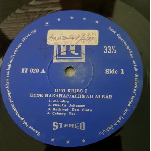 Jual duo kribo neraka jahanam monalisa ahmad albar ucok harahap god bless aka achmad lp vinyl ...