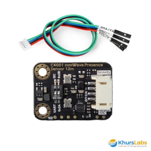 Jual DFRobot Gravity mmWave C4001 24GHz Human Presence Detection Sensor 12 Meters, I2C & UART ...