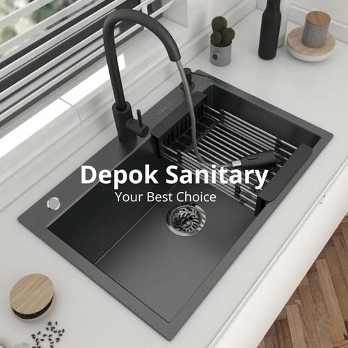 Promo Kitchen sink black 6045 valpra/ kitchen sink 6045 hitam/ kitchen ...