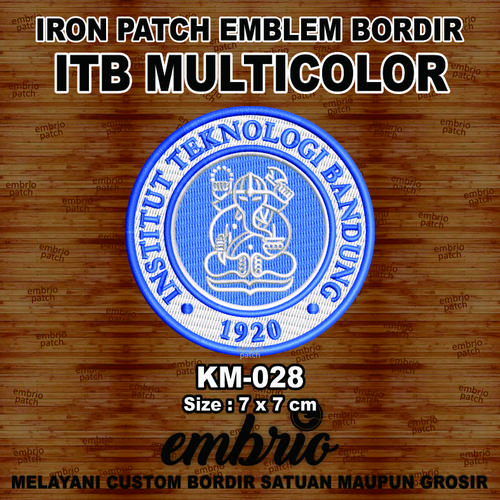 Jual KM-028 Patch ITB emblem bordir logo Korsa Institut Teknologi Bandung - Kab. Sleman - azura ...
