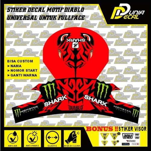 Jual Stiker Decal Helm Universal Fullface Motif Diablo - Kota Bandung ...