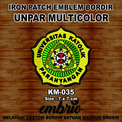 Jual KM-035 Patch UNPAR emblem bordir logo Universitas Katolik ...
