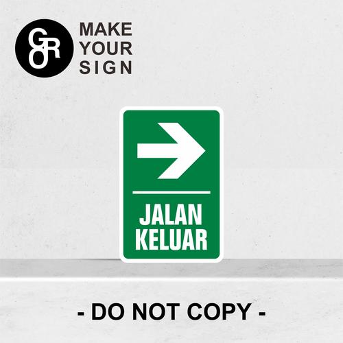 Jual RAMBU PLAT/PLANG/LALU LINTAS JALAN KELUAR KANAN 20X30CM - Kota ...