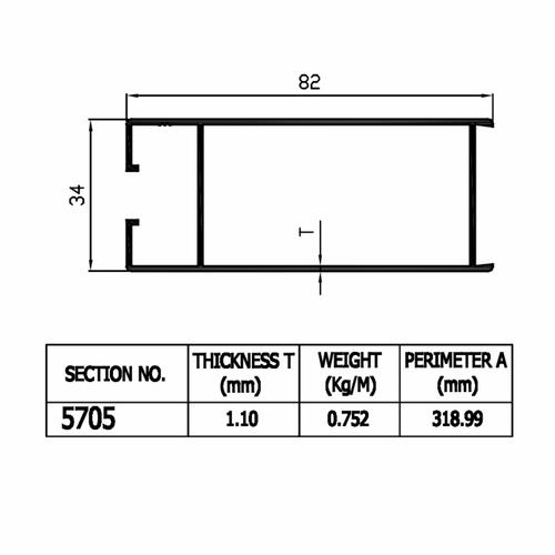 Jual Aluminium Dacon Folding Door 5705 Tiang Polos B Tebal 1.10mm ...