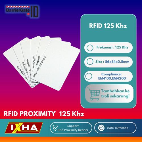 Jual Kartu Rfid / Proximity Card / ID Card 125Khz Tipis - Read Only ...