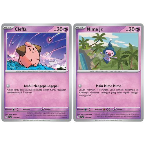 Jual Pokemon TCG Indonesia - Cleffa, Mime Jr. sv4a - Mime Jr - Kab ...