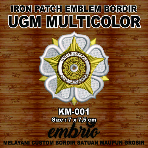 Jual KM-001 Patch UGM emblem bordir logo Universitas Gadjah Mada ...