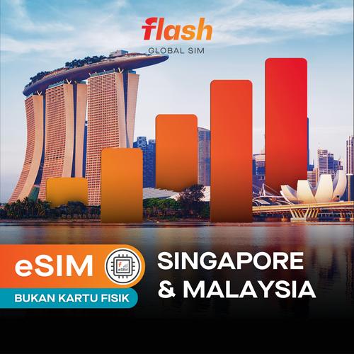 Promo eSIM Singapore & Malaysia Unlimited Data Flash Global SIM (eSIM Singapura & Malaysia ...