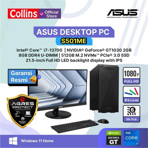 Promo ASUS DESKTOP TOWER PC S501ME i7-13700 8GB 512GB GT1030 LED 21.5 ...