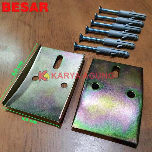 Jual Dudukan Besi Wastafel Plat BESAR / Bracket Gantungan Tebal ...