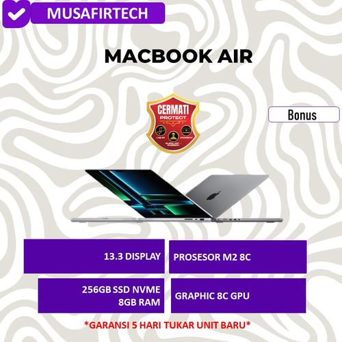 Jual Macbook AIR 13 M2 8C CPU 8gb 256gb 8C GPU OS X 13.3 inch - Midnight Black, Unit - Jakarta ...