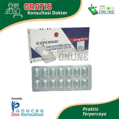 Jual EXFORGE 10/160 TABLET 14'S/AMLODIPINE VALSARTAN/DARAH TINGGI ...