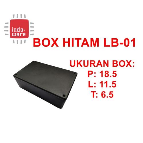 Jual BOX HITAM LB-01 KOTAK PROJEK ARDUINO 18.5x11.5x6.5cm BOX ...