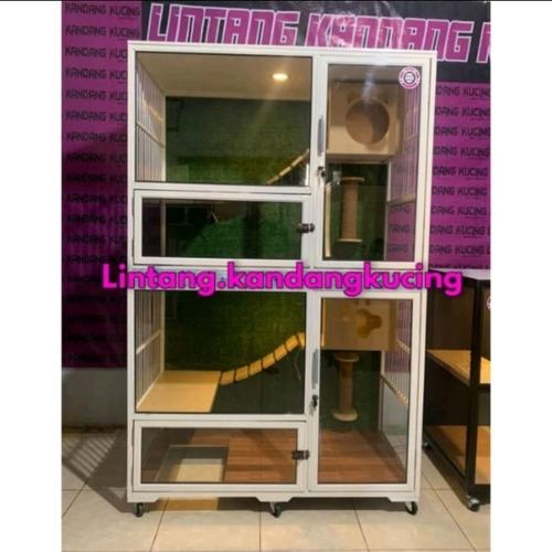 Jual Kandang Kucing Tingkat 2 Besar Bahan Alumunium - Kandang Kucing ...
