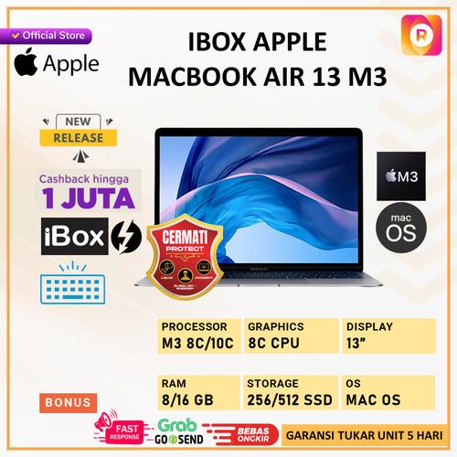 Promo IBOX Apple MacBook Air 13 M3 2024 13 Inch M3 Chip GPU 8C/10C 16GB ...