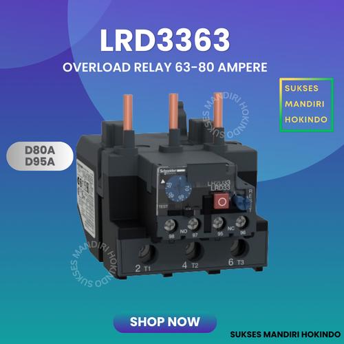 Promo Thermal Overload Relay LRD3363 Schneider 63A - 80A ORI SNI LRD ...