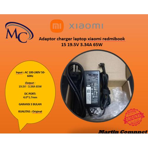 Jual Adaptor charger laptop xiaomi redmibook 15 19.5V 3.34A 65W ...
