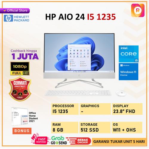 Promo HP AIO 24 i5 1235 8GB 512GB W11 OHS 23.8" FHD CB1015D - 512GB ...