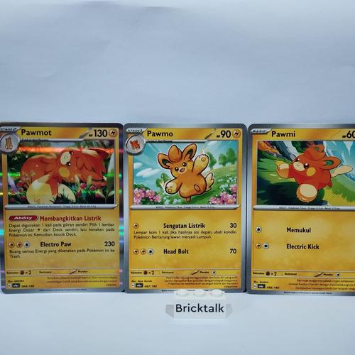 Jual Kartu Pokemon Evolusi Pawmi Pawmo Pawmot SV4A Harta Bekilau ...