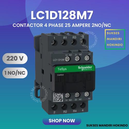 Jual Kontaktor 4P 25A 4 Phase 25 Ampere LC1D128M7 Contactor 4Pole ...