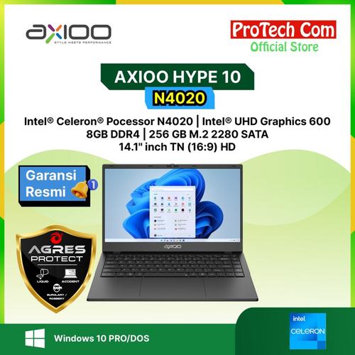 Promo Laptop AXIOO HYPE 10 Intel N4020 DDR4 8GB SSD 256GB 14" Intel UHD ...