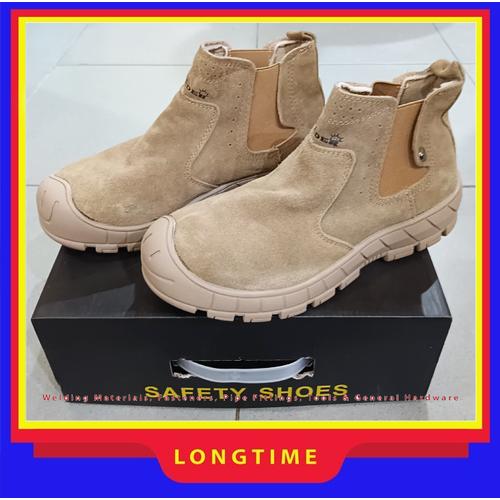 Jual LEADER 0233YW Sepatu Safety Shoes Mid Cut Brown Ujung Besi - Kota ...