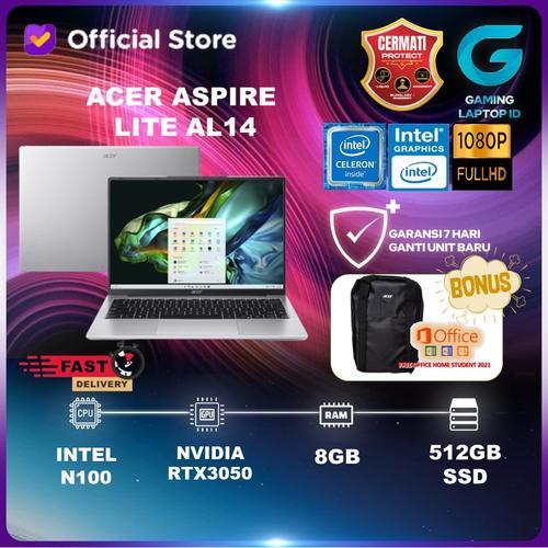 Promo ACER ASPIRE LITE AL14 INTEL N100 8GB 512GB W11+OHS 14.0 FHD IPS ...