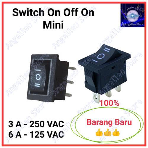 Jual Switch ON/OFF/ON Mini~Saklar ON/OFF/ON Mini~Non Lampu~Hitam~3 pin ...