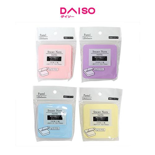 Jual Daiso Rounded sticky note glue 75 x 75 mm (pastel) 1P - Merah Muda ...