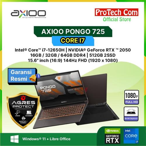 Promo LAPTOP AXIOO PONGO 725 i7 12650H 512GB RTX2050 4GB 15.6" FHD ...