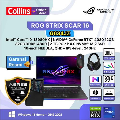 Promo ASUS ROG Strix SCAR 16 G634JZ i9-13980HX RTX4080 32GB 2TB QHD W11 ...