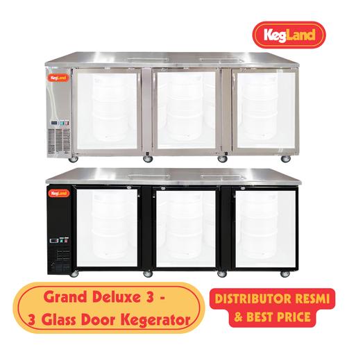 Jual Kegland Grand Deluxe 3 Stainless Steel & Black - Three Glass Door ...
